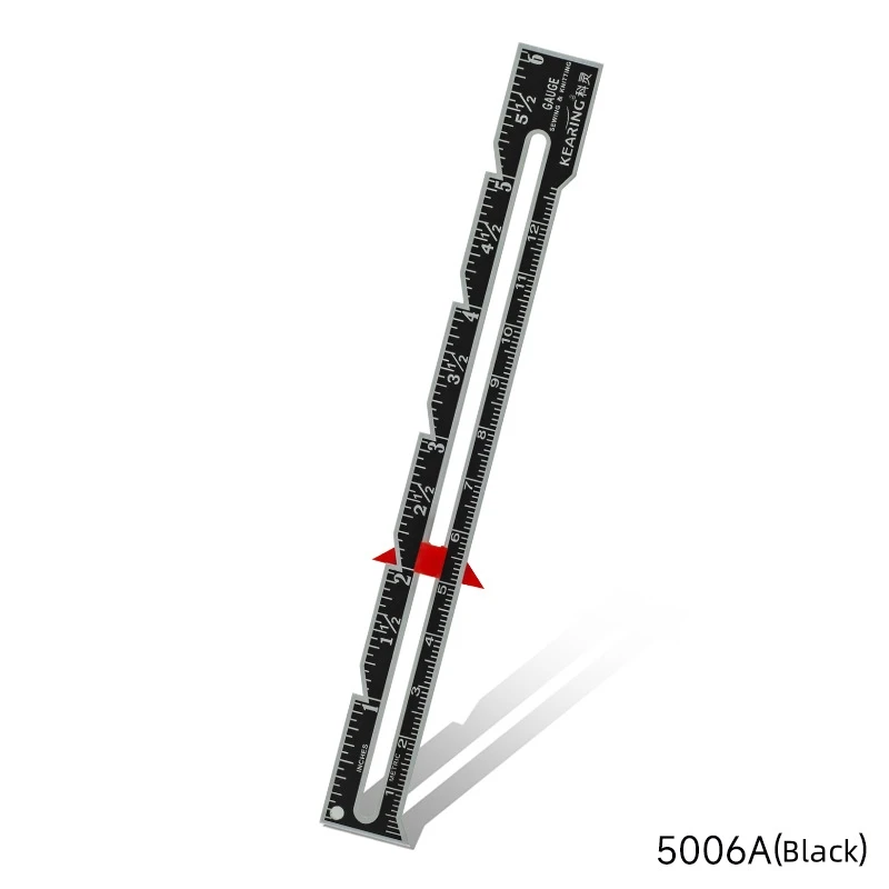 Metal Thickness Measuring Ruler for Hand Quilting & Sewing
