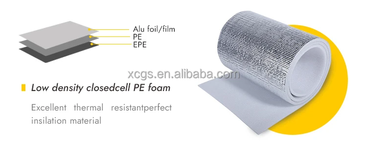 Flexible Foam Insulation Foam Board Roof Insulation Al / Closed-cell Epe Foam / Al 0.24 (m2 K/w ...