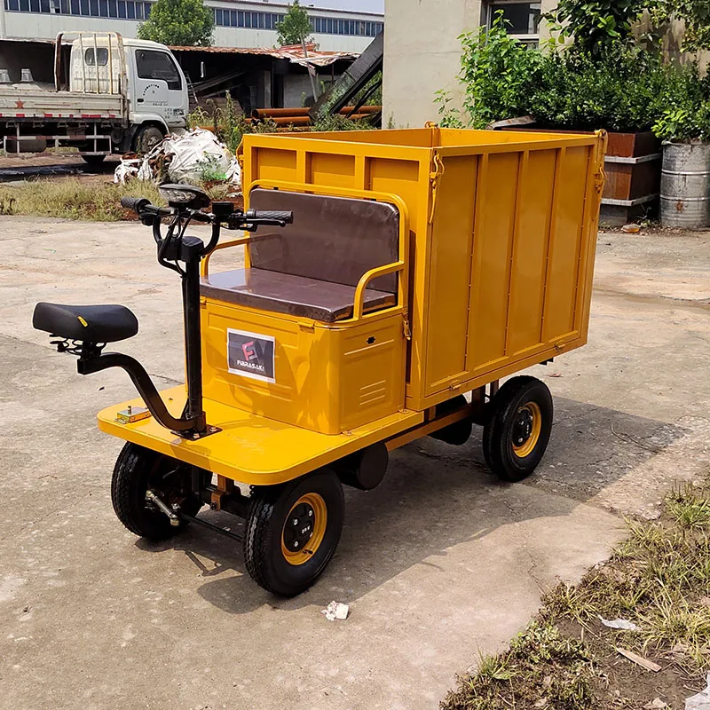 High-Load Four-Wheel Flatbed Trolley New Automatic Factory Wholesale ...