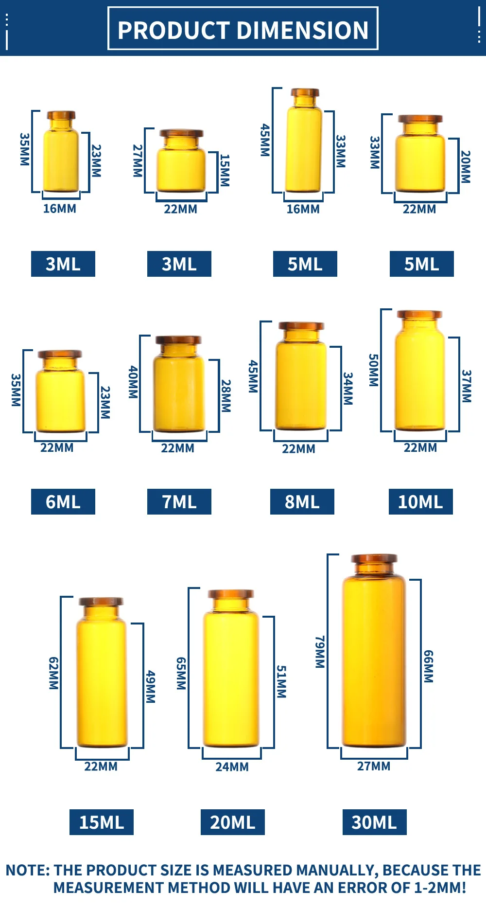 Empty Amber Clear Transparent Sterile 5ml 7ml 10ml Pharmaceutical ...