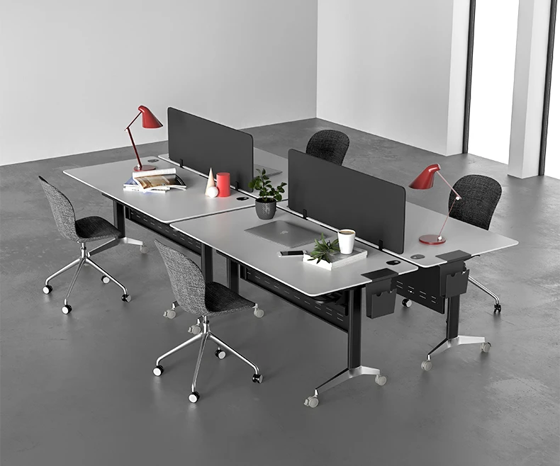 Conference Table, Foldable Flip Top Mobile Training Table Narrow ...