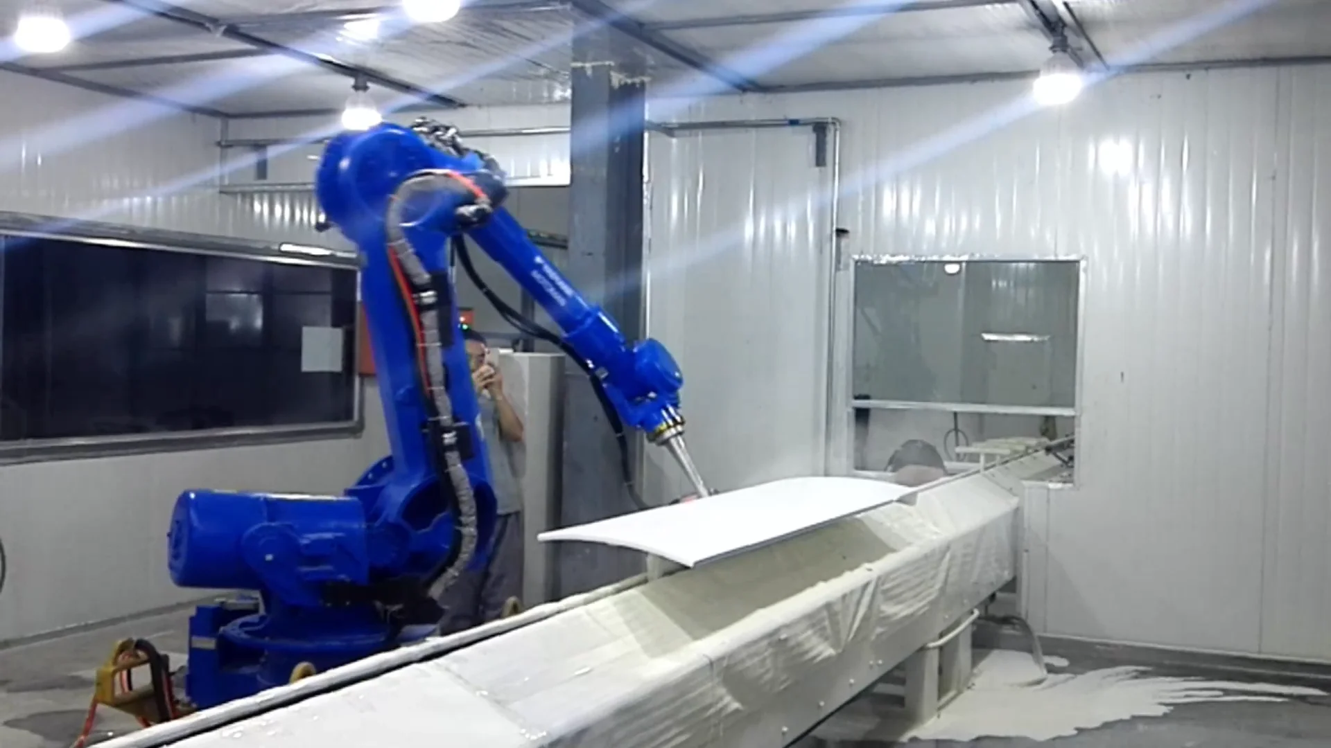 Flexible 6 Axis Automatic Paint Spray Robot For Furniture And Door ...