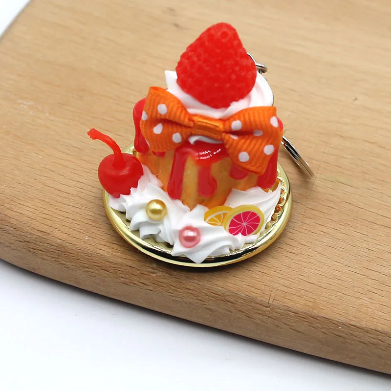 Cute Keychains 4 Different Types PVC Girly Key Chain with Cake Candy ...