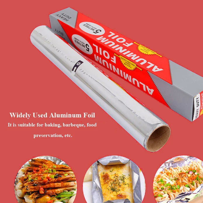 Food Grade Kitchen Aluminium Foil Tinfoil Paper Roll Heavy Duty ...