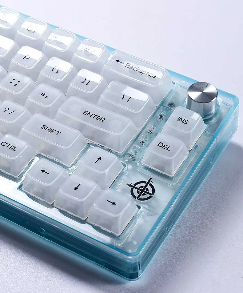 Transparent Mechanical Keyboard Kit 65% 66keys Wired Hot-swap Teclado ...