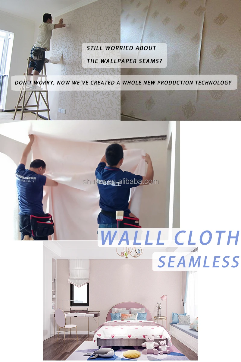 Simple Modern Wall Cloth Seamless Waterproof Plain Wall Cloth Living ...