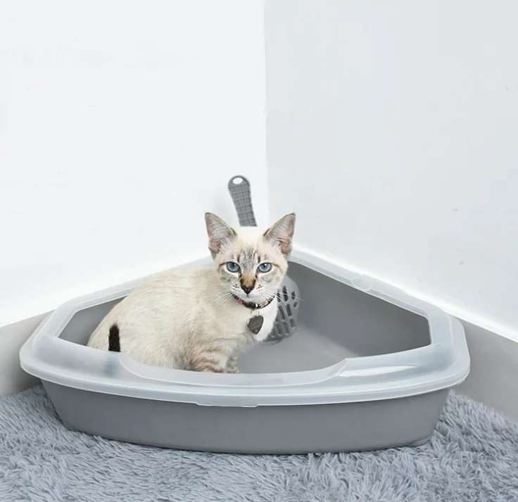 Triangle Shape Hidden Cat Litter Box Cat Toilet Clean Litter Box - Buy ...