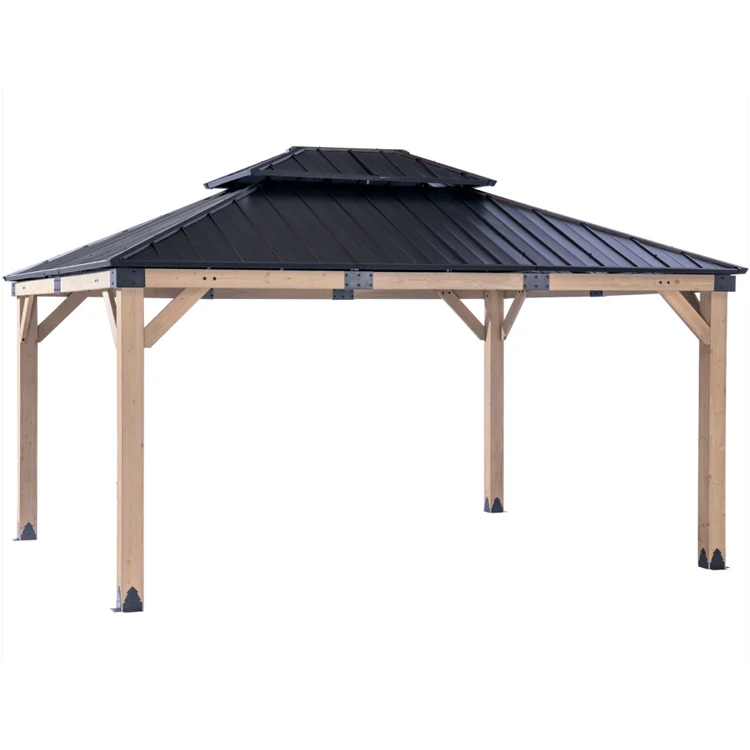 Outdoor Gazebo - Durable Aluminum Awning & Wrought Iron Tent