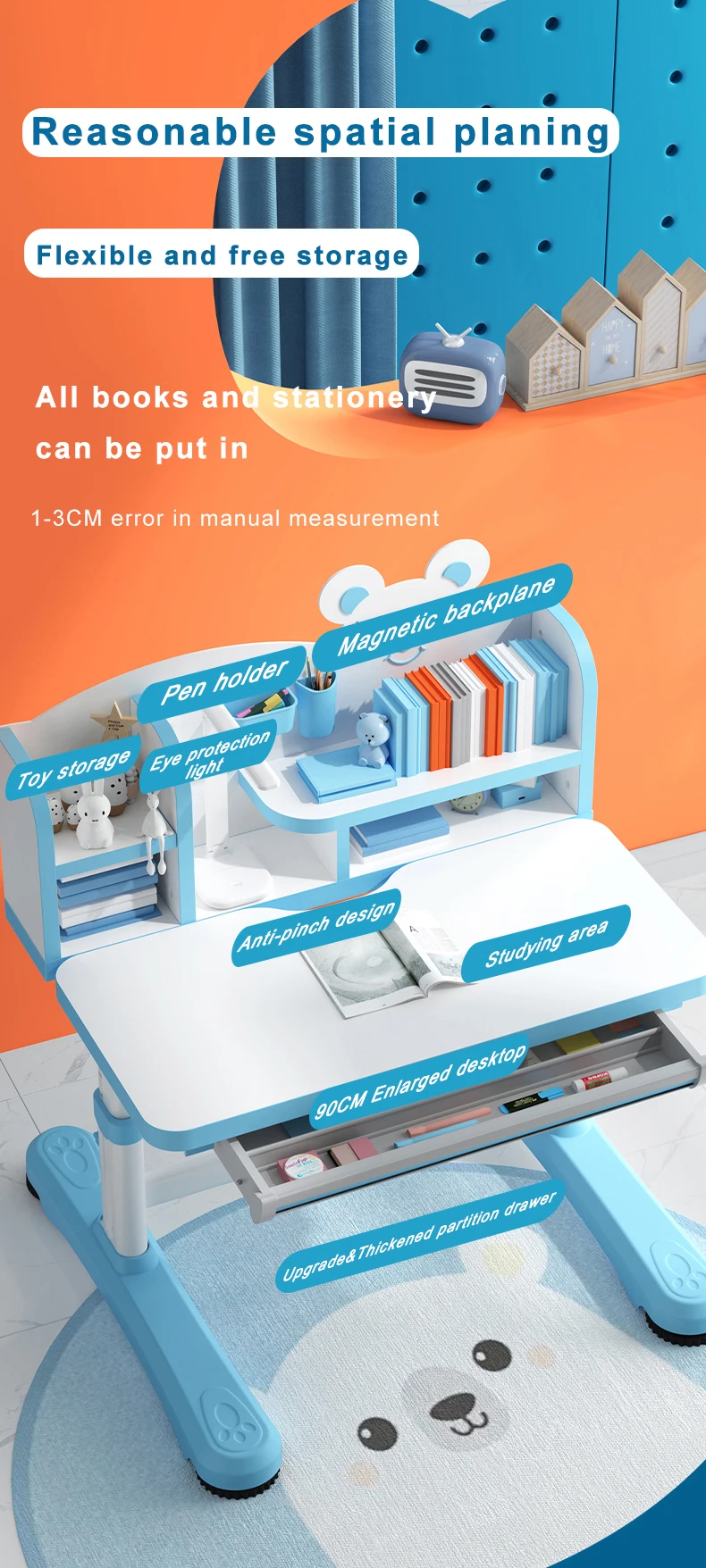 Primary School Furniture Student Desk And Chair Kids Study Table Chair ...