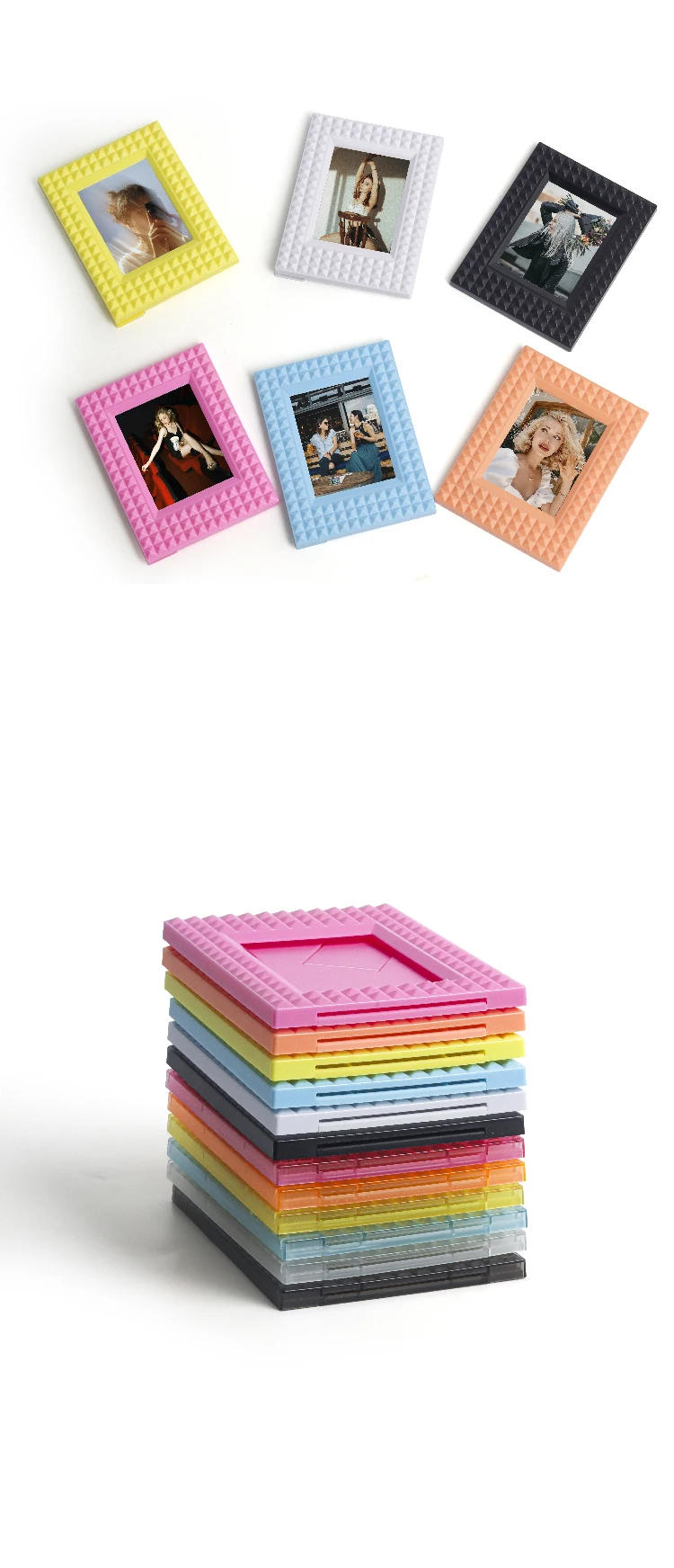 Caiul Fashionable 3Inch Classic Riveted Picture Frame 2x3 Colorful ...