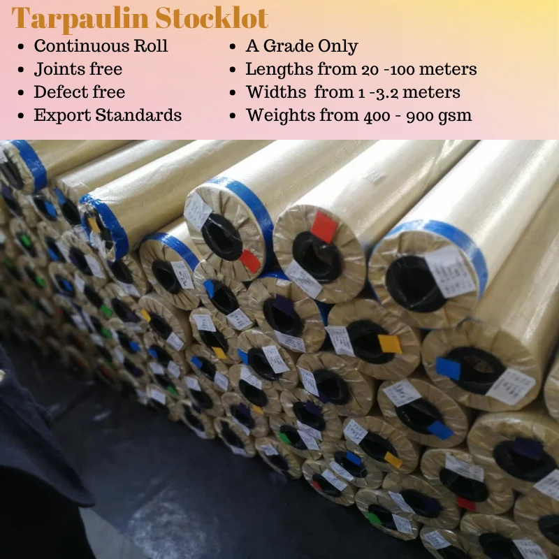 Tak Wholesale a Grade Stock Lot PVC Coated Outdoor Cover Tarp