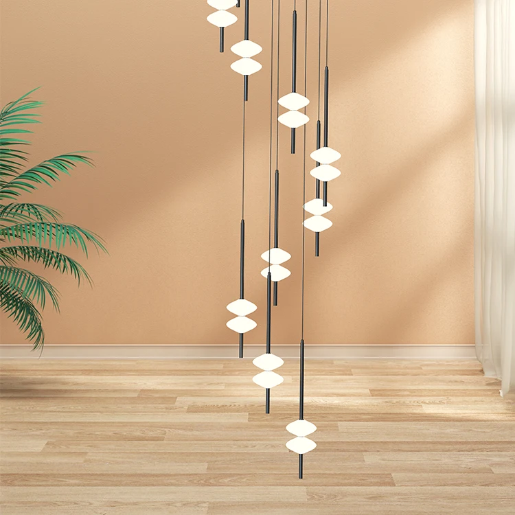 Villa Duplex Staircase Chandelier Lustre Living Room Led Ceiling Light ...