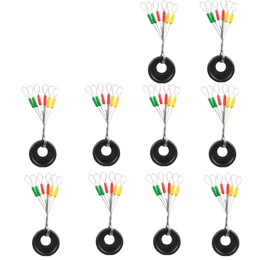 SUPERIORFISHING Rubber Bobber Stoppers Black Space Beans Rubber Line ...