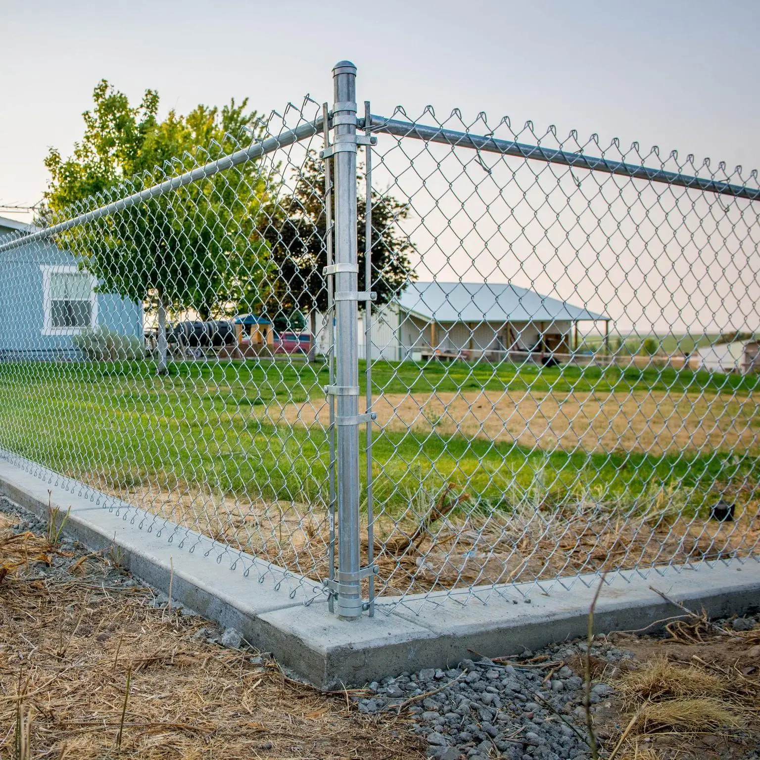 6ft 8 Foot Farm Garden Fence 9gauge Galvanized Diamond Cyclone Iron ...