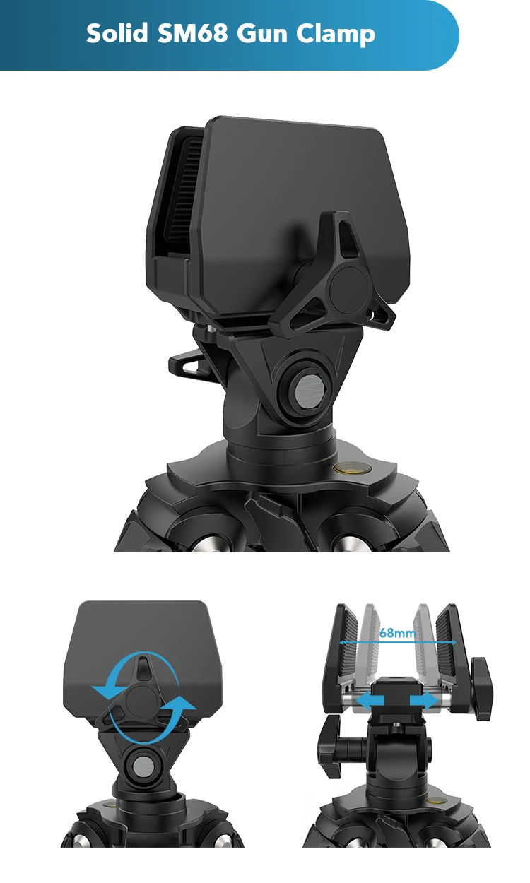 New Design Anodized Aluminum Heavy Duty Tripod Lightweight Professional Hunting Tripod With ...