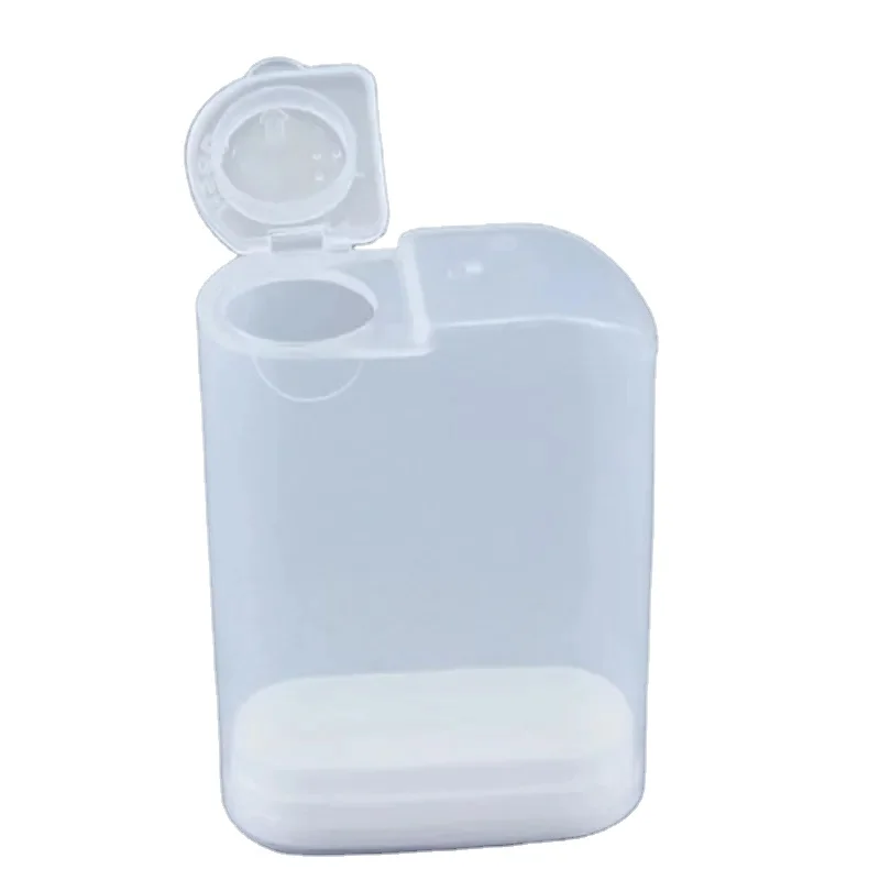 Translucent Empty Easy Pull Lid Plastic Pill Container Flat PP Candy ...