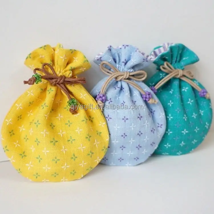 Custom Printed Round Small Draw String Bags Personalized Drawstring ...