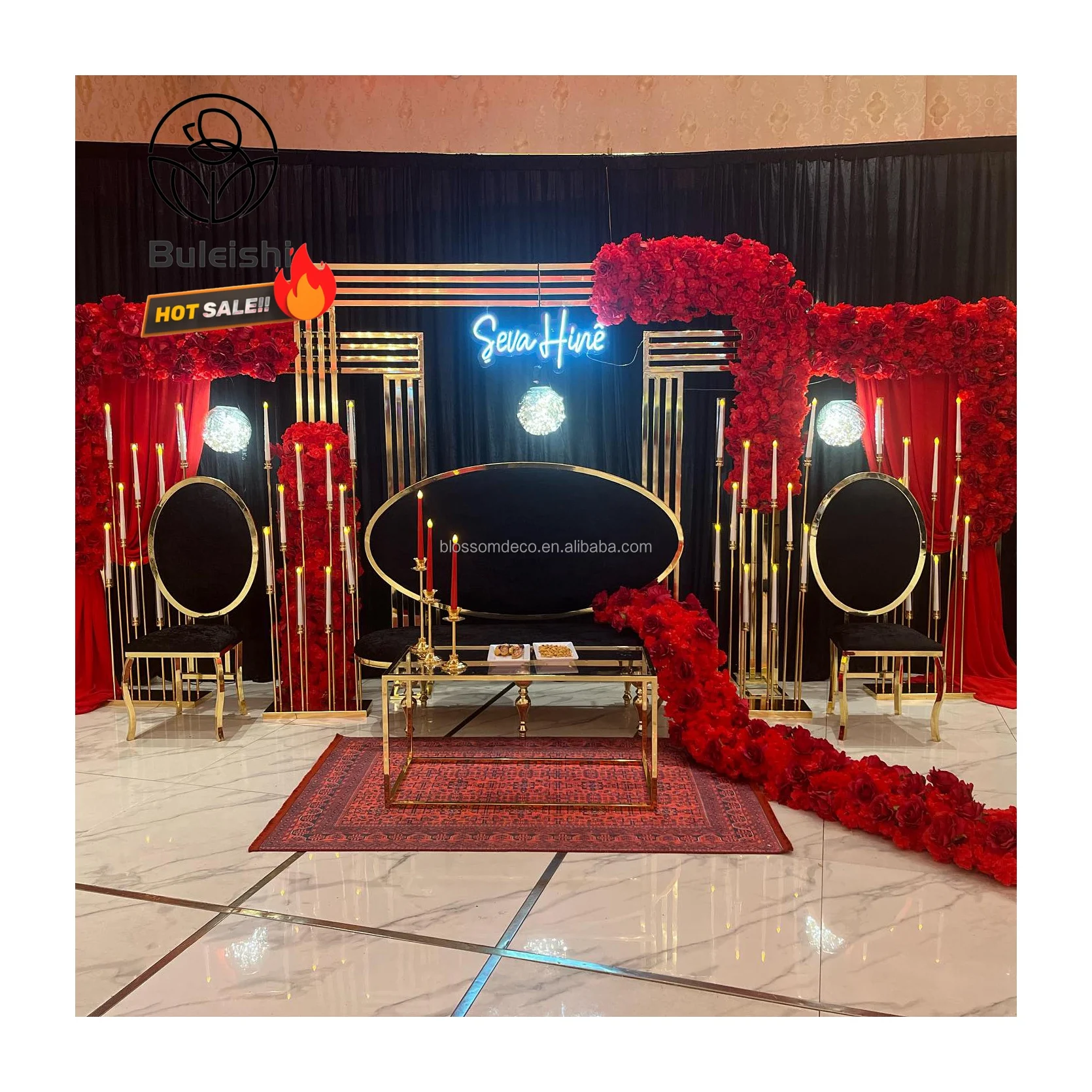 Candle Arch Backdrop Wedding Party Decoration Candle Wall Backdrop ...