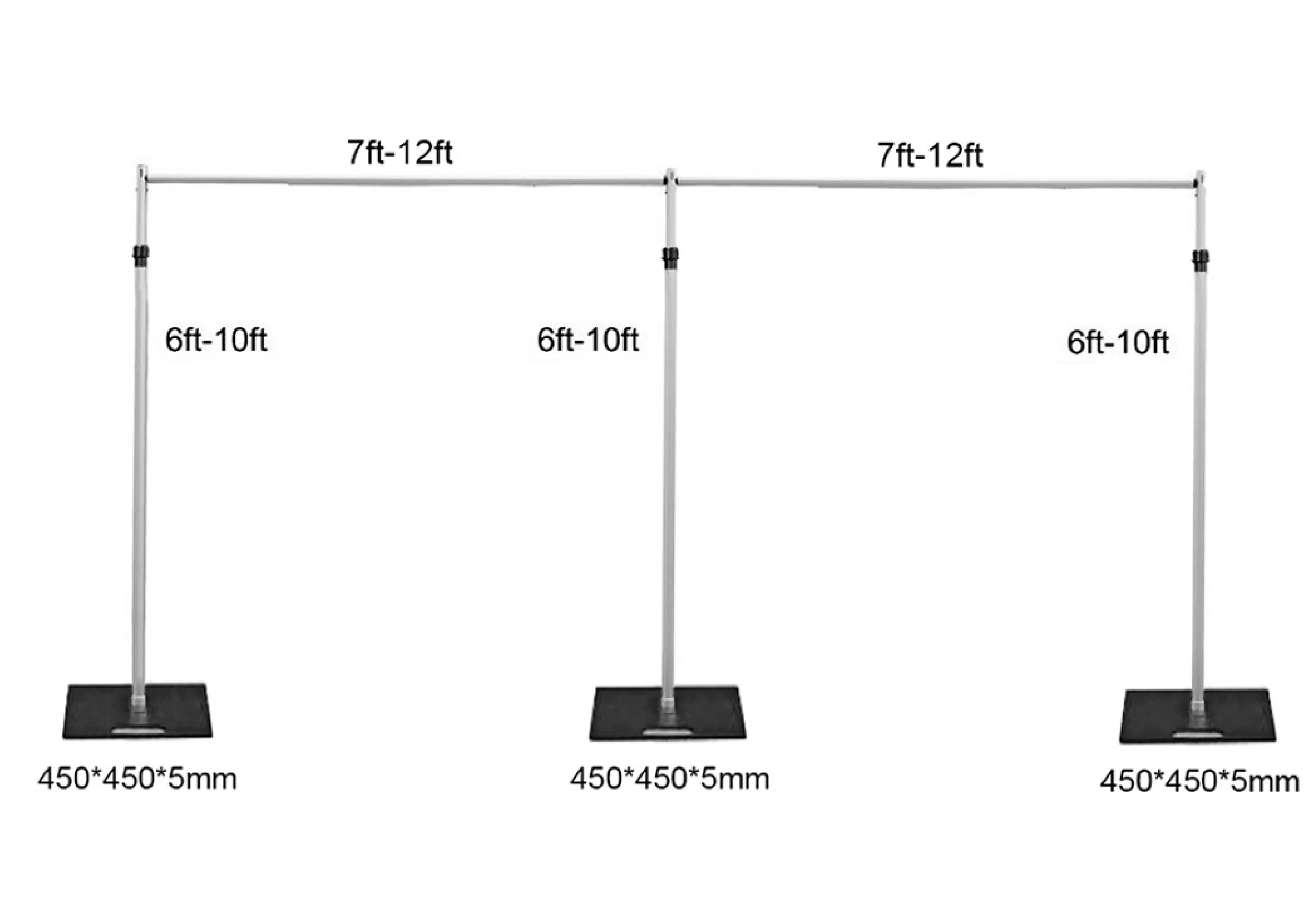 Luxury Wedding Decoration Backdrop - Metal Shiny Gold Frame