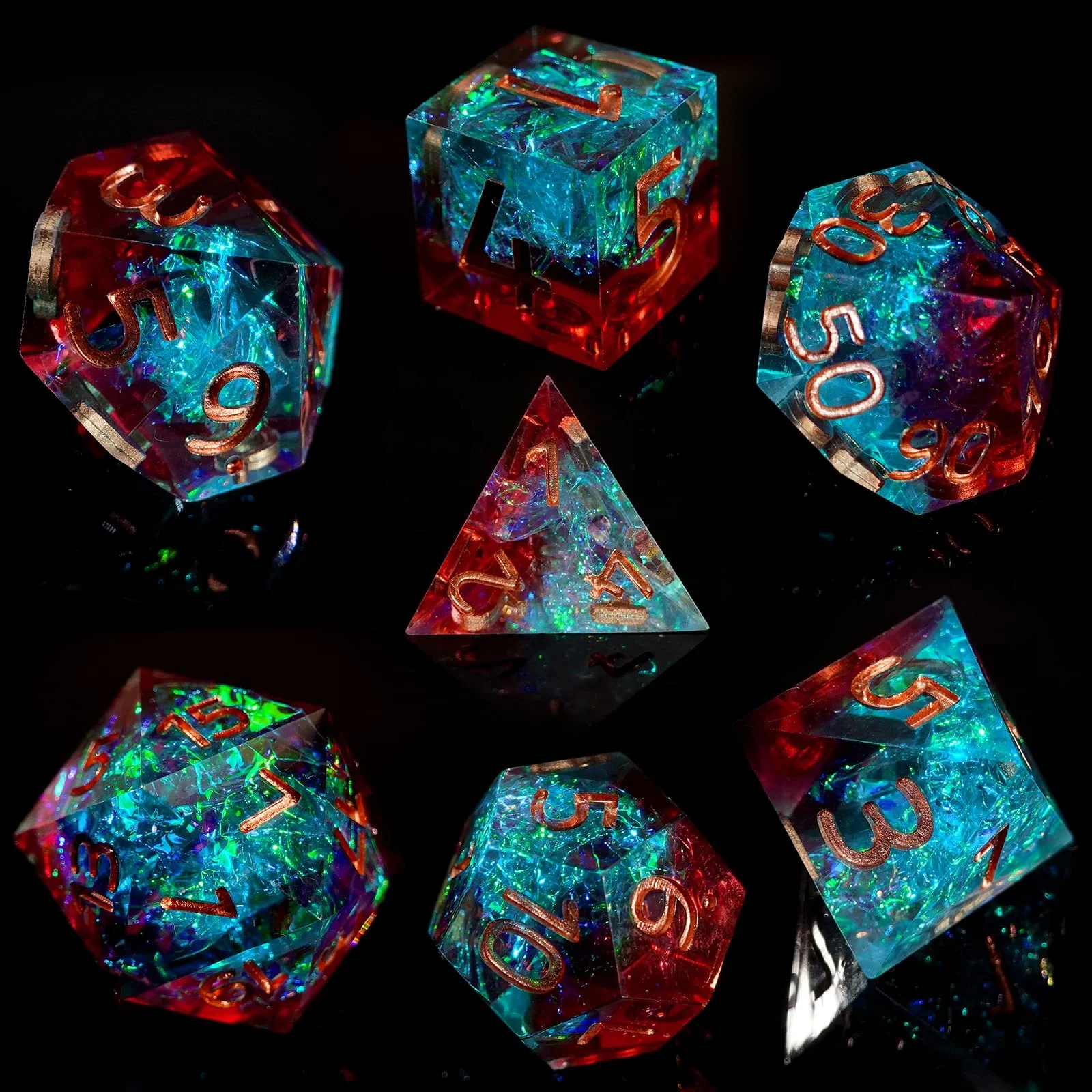 Dungeons and Dragons Transparent Bloody Color DND RPG 7pcs Per Set ...