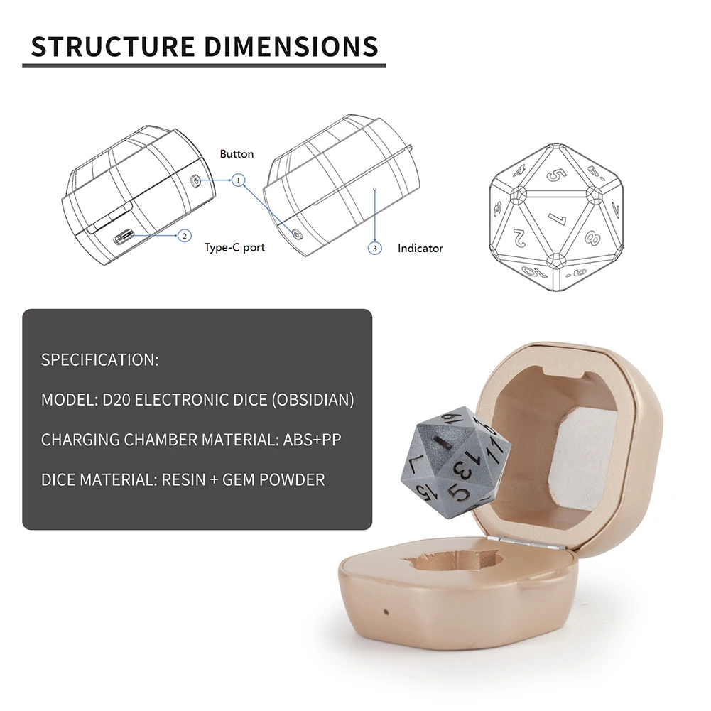 Factory Led Dice Electronic Dice Pixels 20 Sided Dice Manufacturing ...