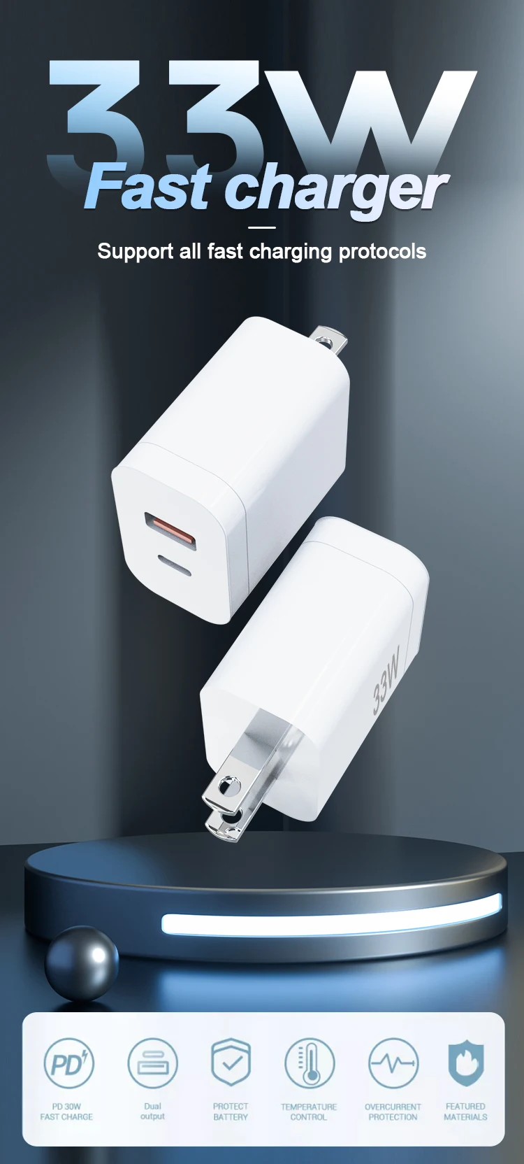 Original Charger Fast Charging Type-c Pd 33w Cable Charger For Phone Pd ...