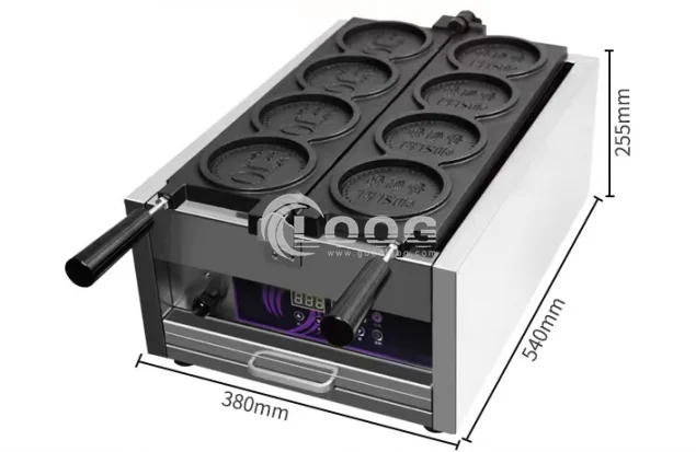 Korean Street Food Commercial Coin Pancake Maker Digital Coin Cheese ...