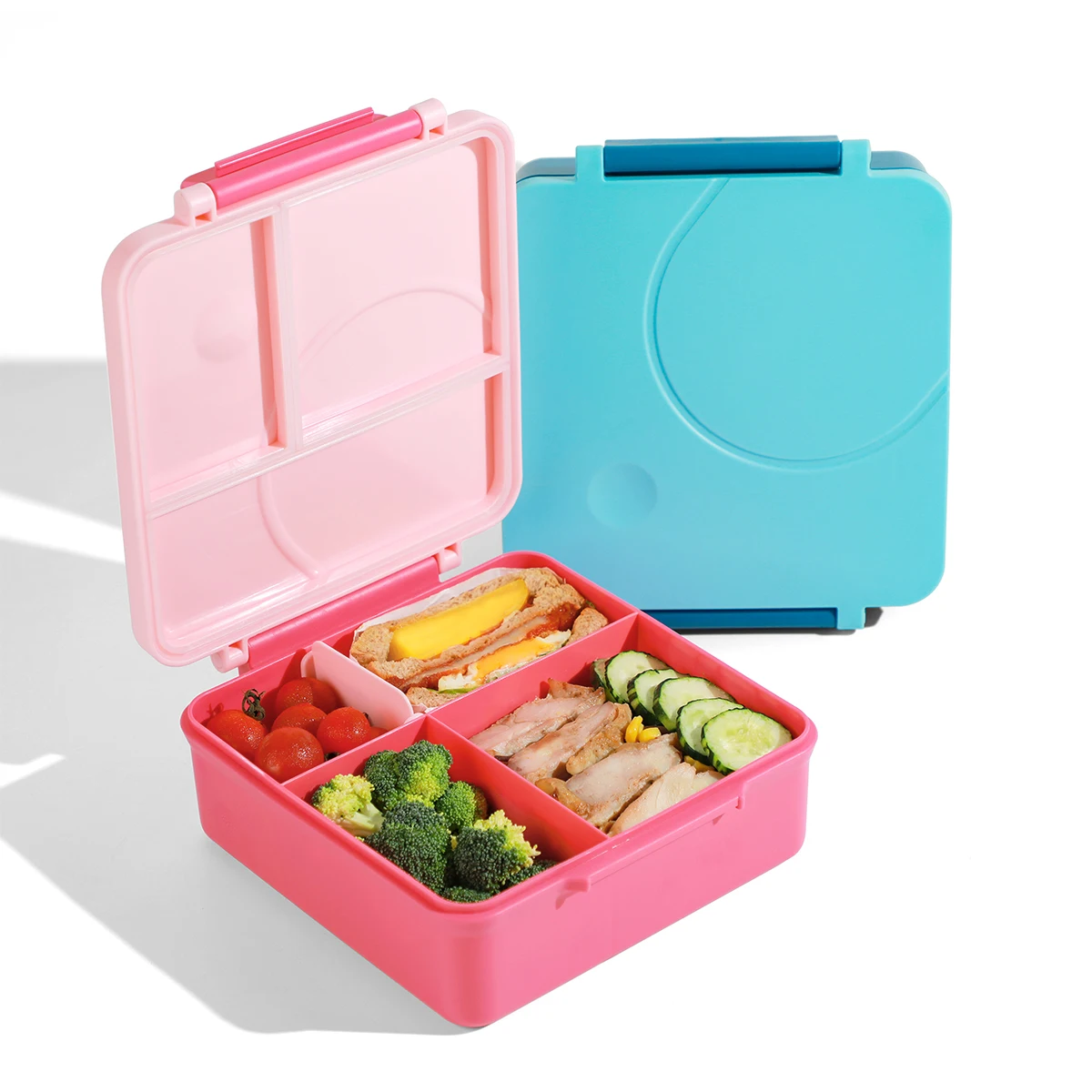 Bento Lunch Box For Kids,4-compartment Leak-proof Kids Lunch Box For ...