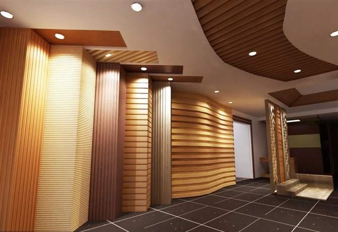 Interior Decoration Wood Strip Wall Panels Edge Wooden Wall Panel Strip ...