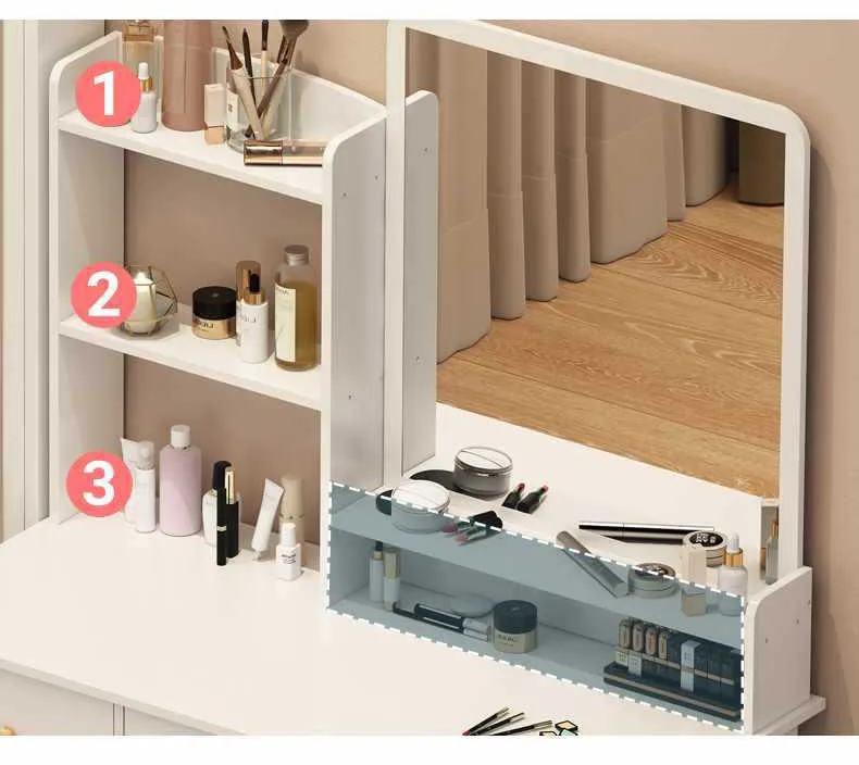 Nordic Full-Length Mirror Dressing Table - Bedroom Furniture