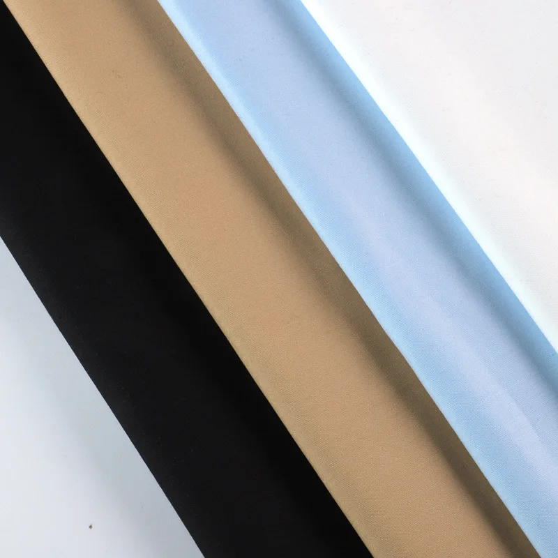 Low Moq 100 Polyester Microfiber Fabric Plain Dyed Colors For Shirt ...