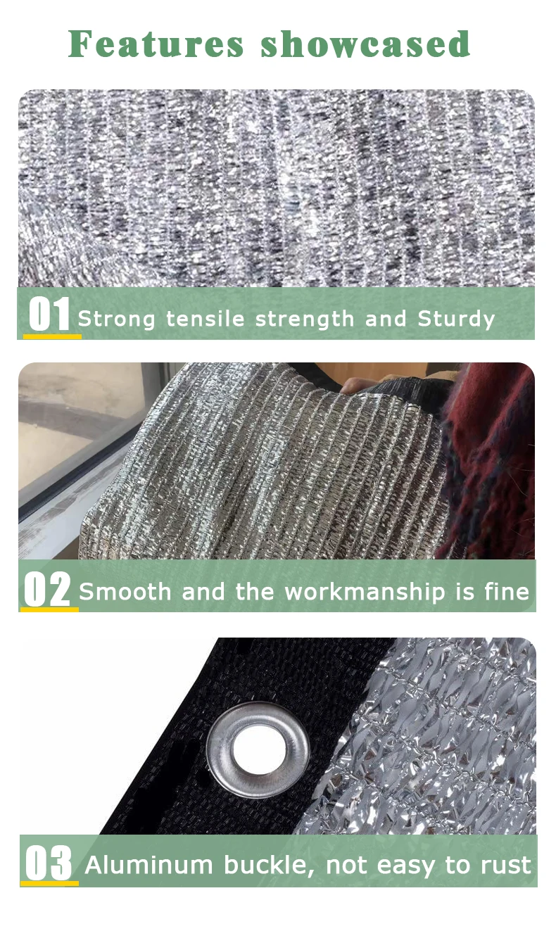 Shade Net Car Parking Silver HDPE Wear-Resisting Heat Control Plastic ...
