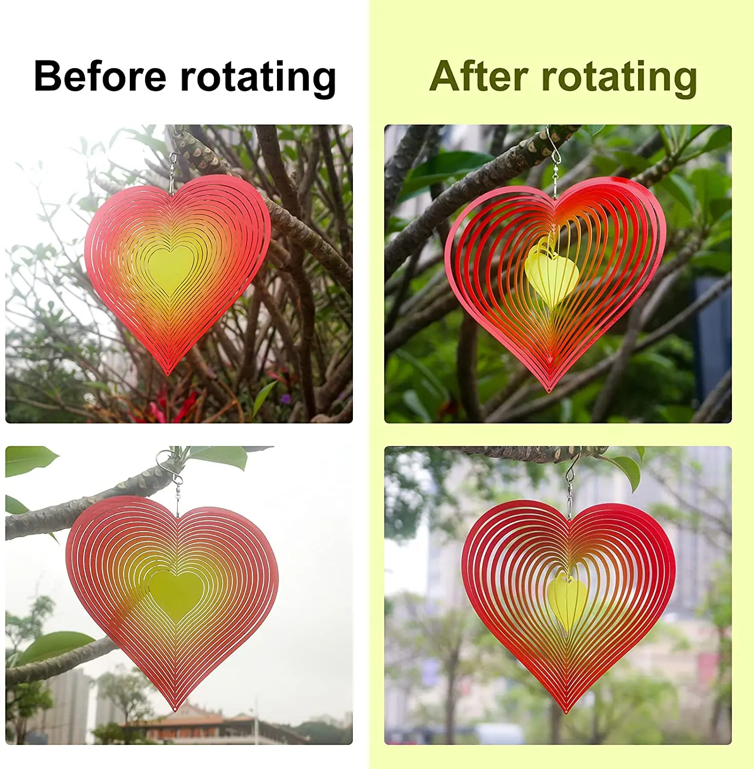 Laser Cut Metal Art Solar Outdoor Garden Hanging 3d Wind Spinner ...