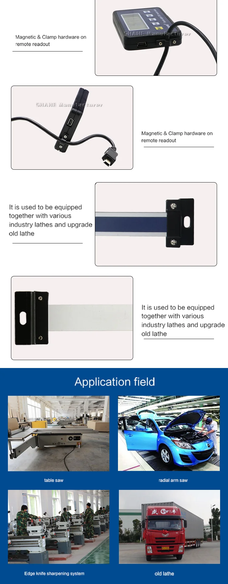 0-1000 mm 0.01 mm Magnetic Remote Digital linear scale with digital ...