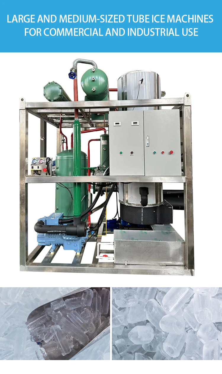 High-productivity Tube Ice Makers - Arkref Industrial Ice Machines