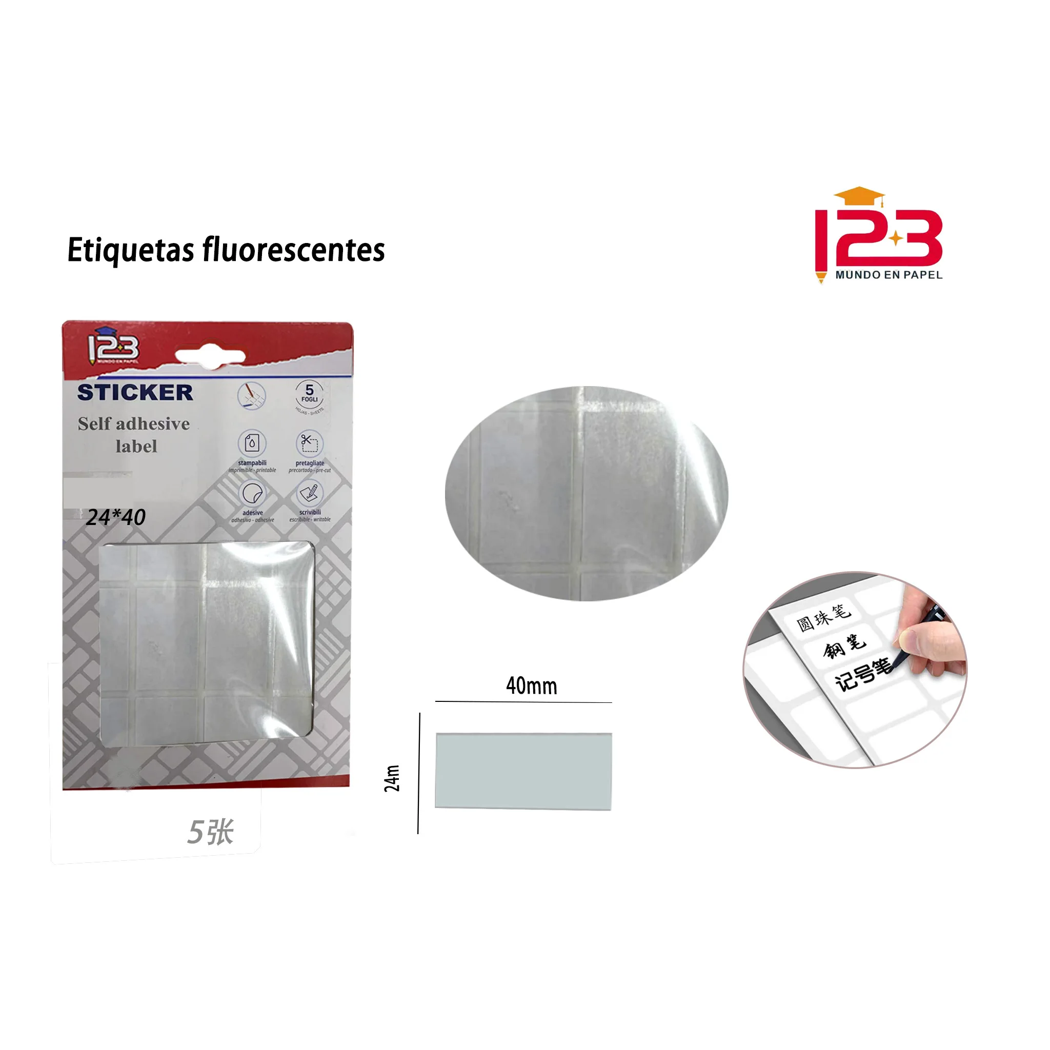 White 12x18 Waterproof Vinyl Adhesive Labels For Packaging ...