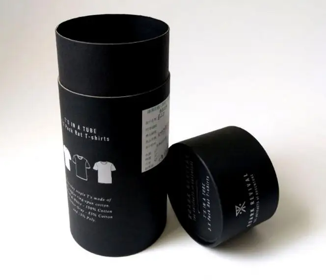 Recycled Plastic Free Paper Tubes Cylinder Packaging for Clothes Custom ...