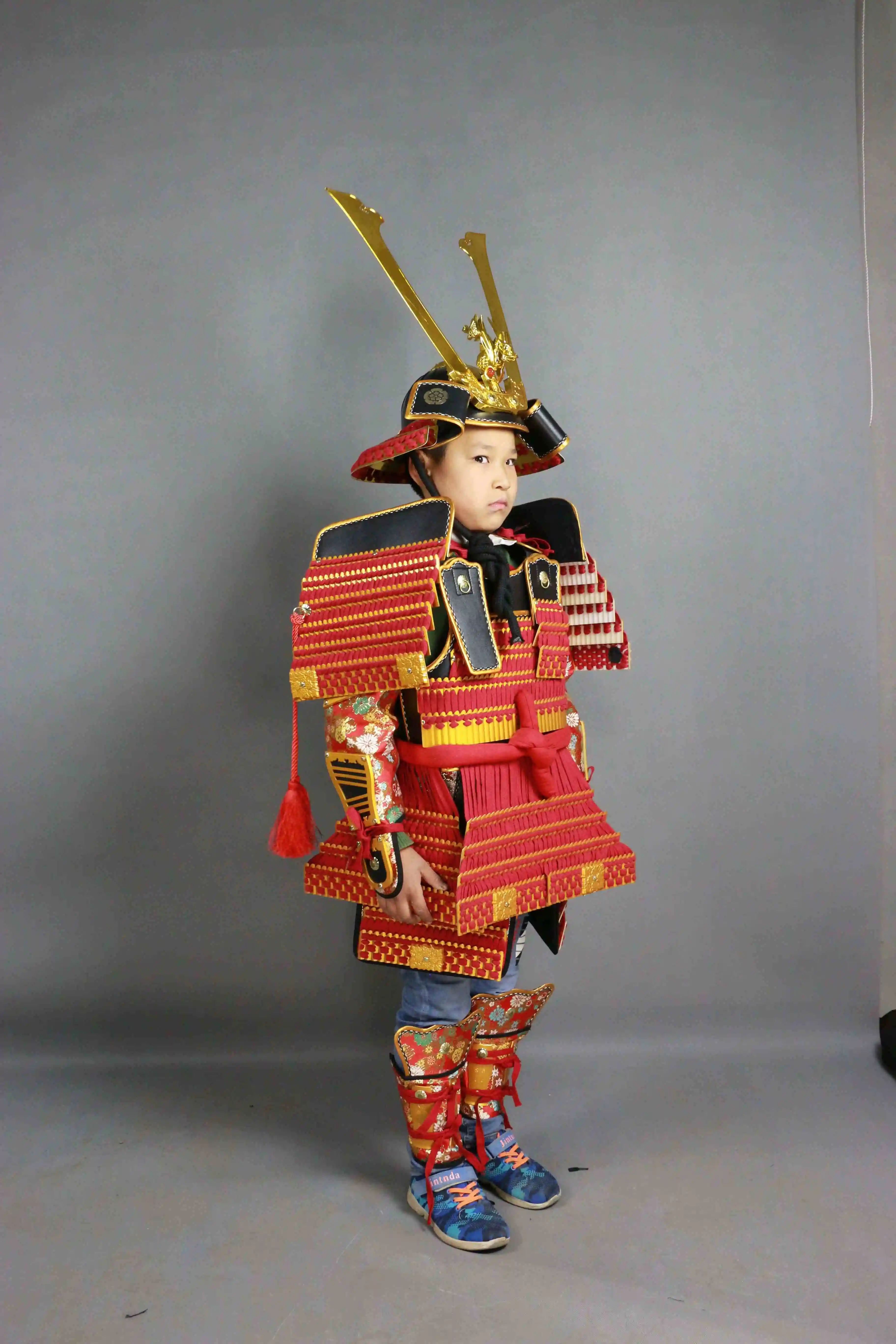 Kids Child Japanese Samurai Armor Figure - Custom Enamel Pin