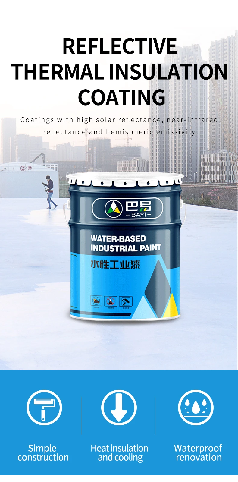 Factory Wholesale Roof Reflective Thermal Insulation Coating Roof ...