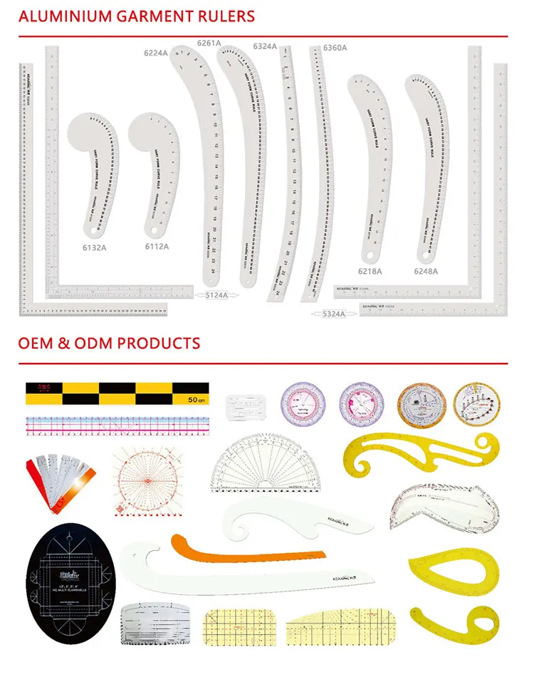 Kearing Premium Quality Aluminum Curve Ruler for Styling Design