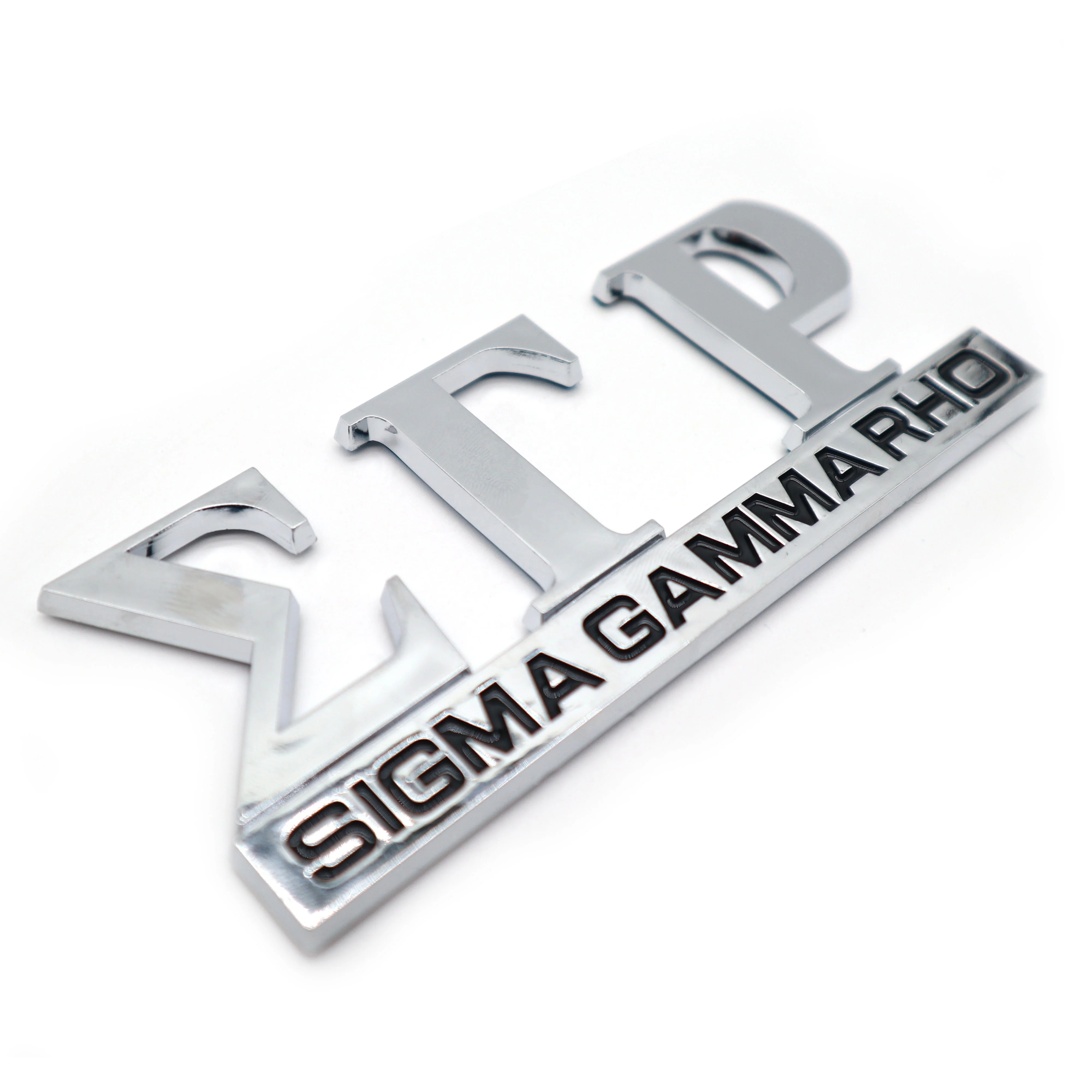 Custom Greek Letters Sigma Gamma Rho Chrome Cut Out Car Emblem - Buy ...