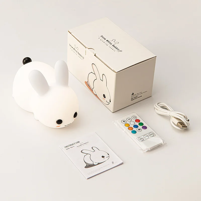 Cute Rabbit Lamp - Rechargeable LED Night Light Gift