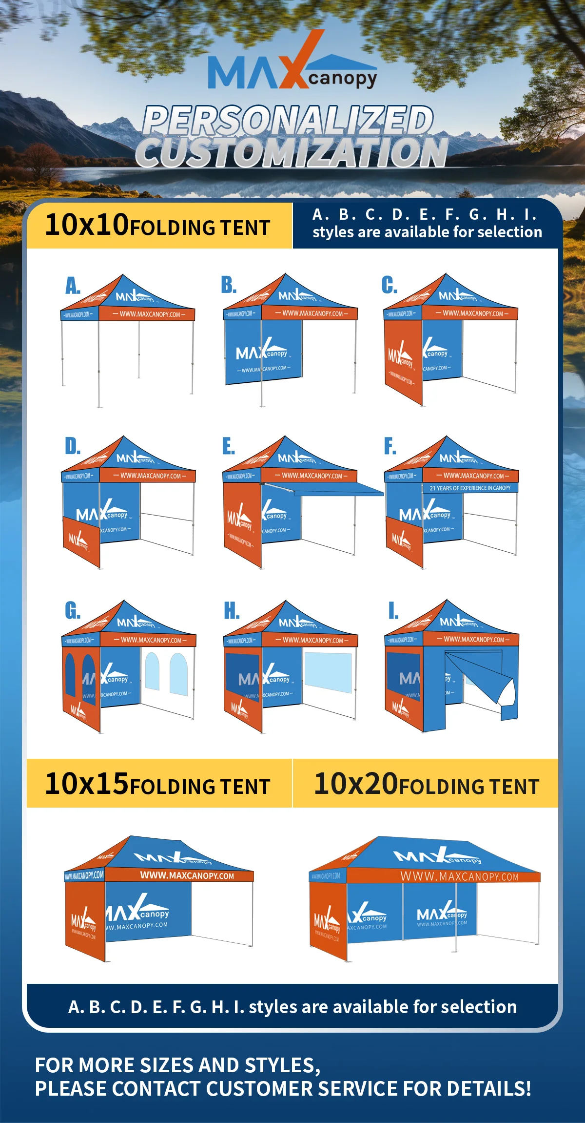 Maxcanopy Outdoor Custom Logo Event Tent - Easy up Canopy