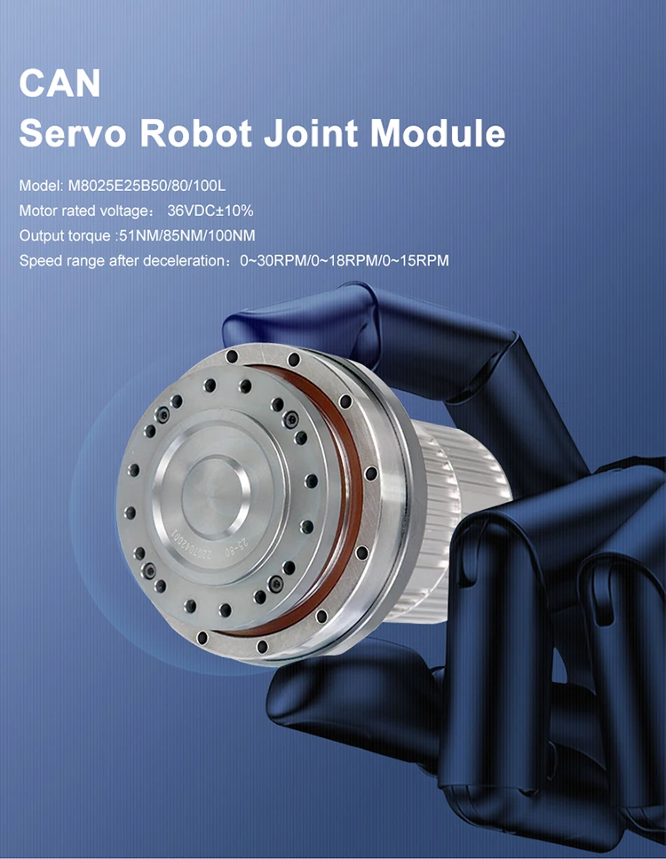 M8025E25B50 Friction Model Robotic Joint Motor 200W - Durable & Efficient
