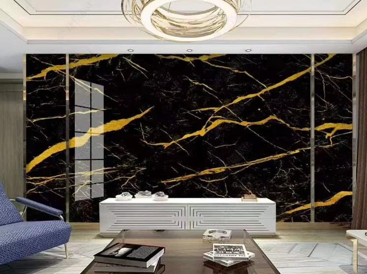 Black Marble Panel WPC Wall Panel Indoor Decoration Cladding Deco ...