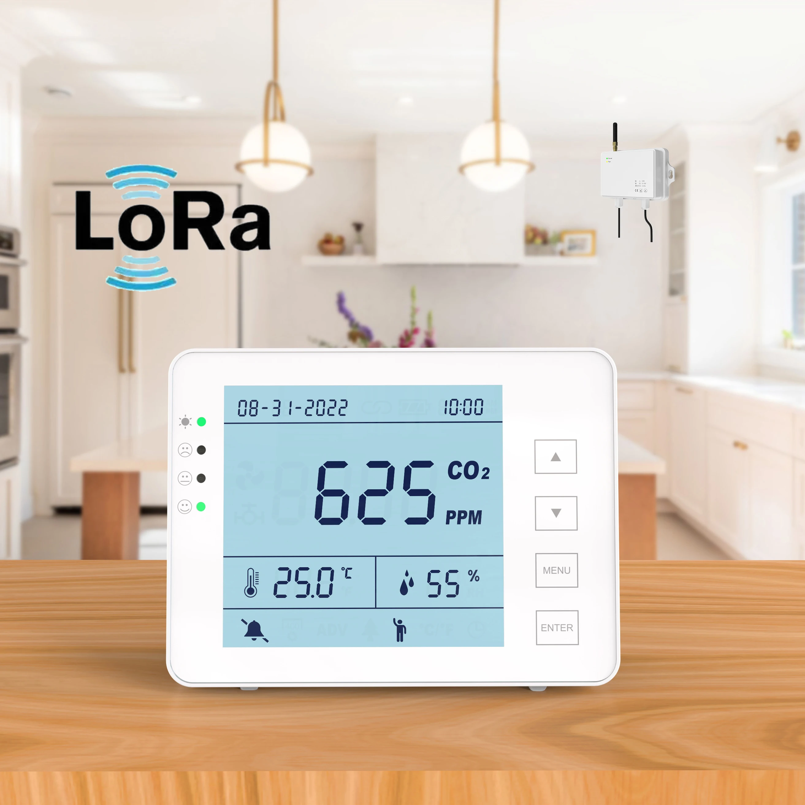Lorawan Co2 And Air Quality Sensor Wireless Indoor Air Quality Co2 ...
