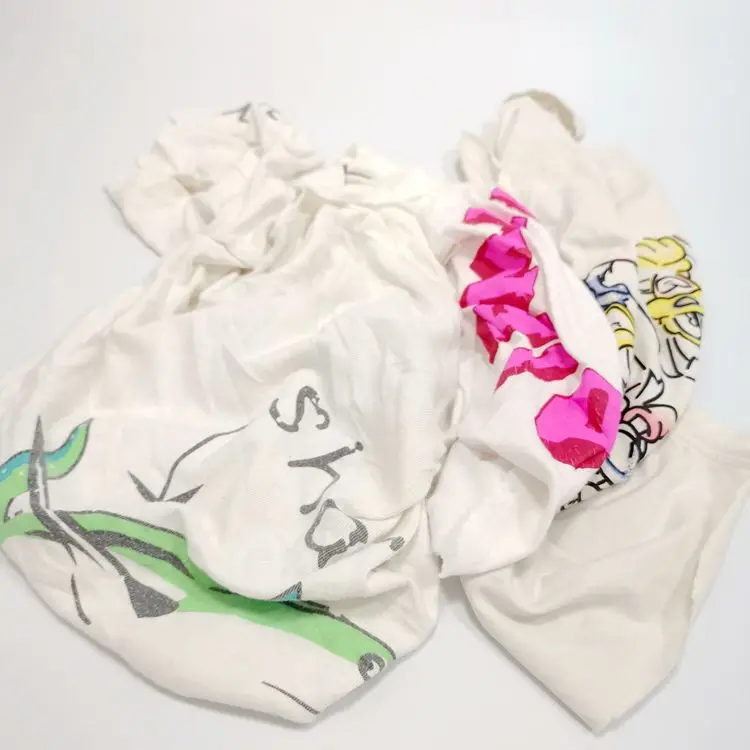 50 Kg Bale Wholesale Fabric Cleaning White Used T-shirt Cut Pieces ...