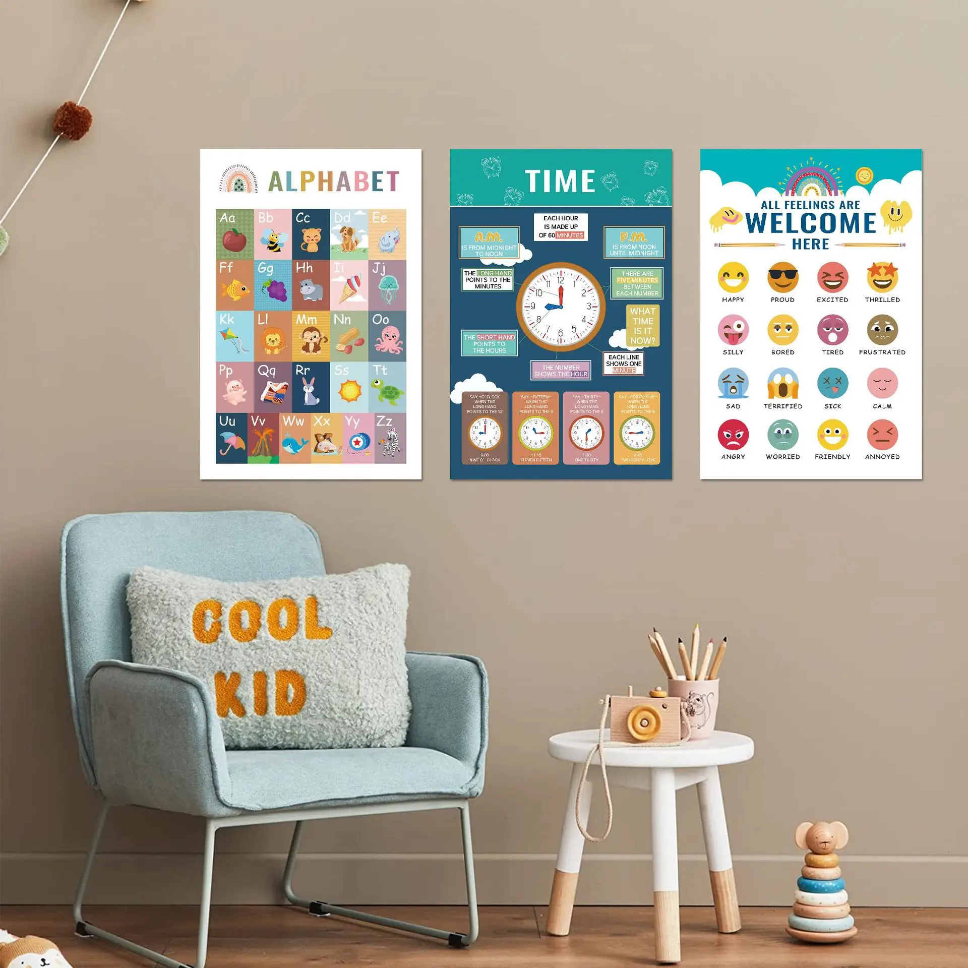 Alibaba.com: Bohemian Style Children's Educational Wall Chart ...