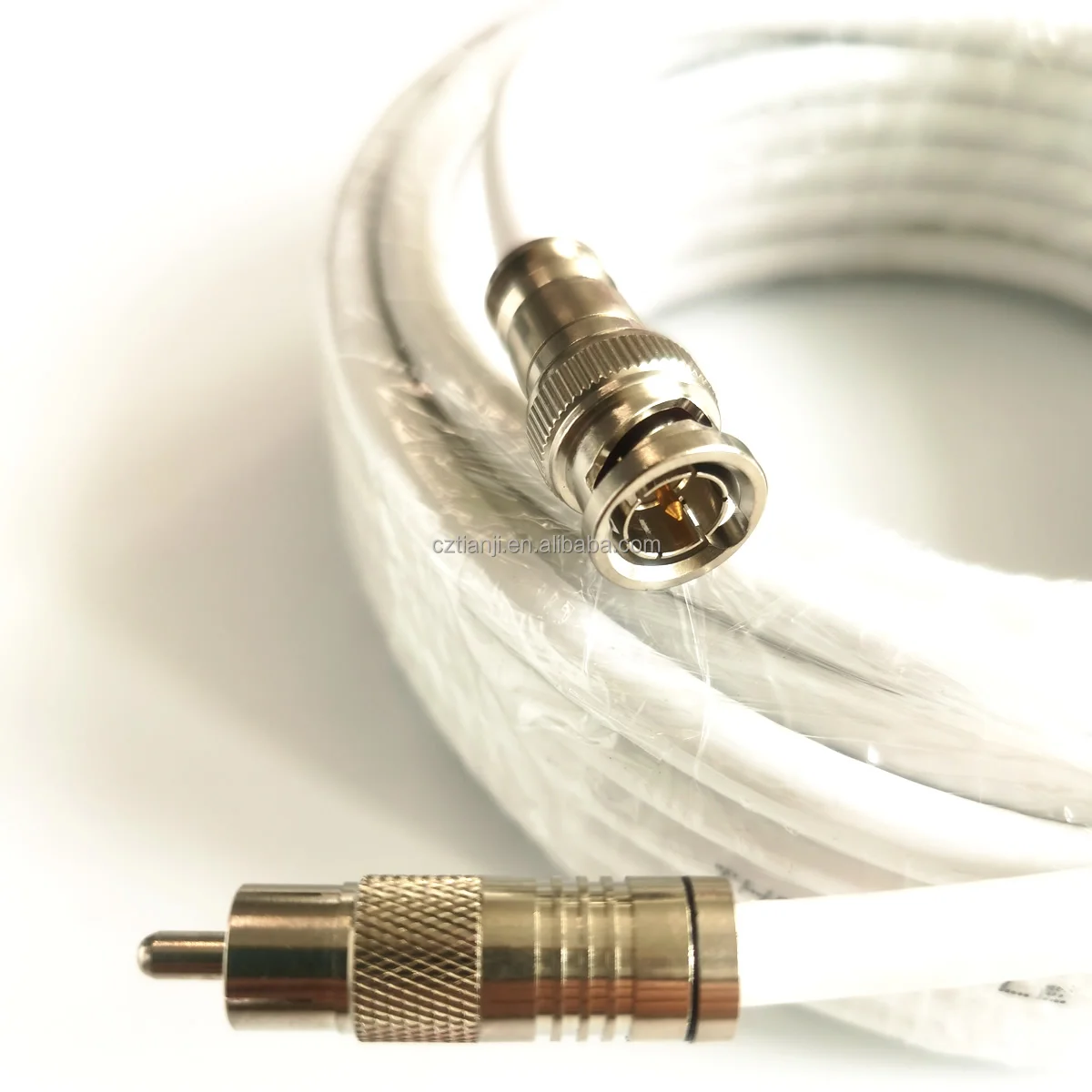 Compression Type BNC to RCA RG6 Tri-Shield Braid Shielded CCS Conductor ...