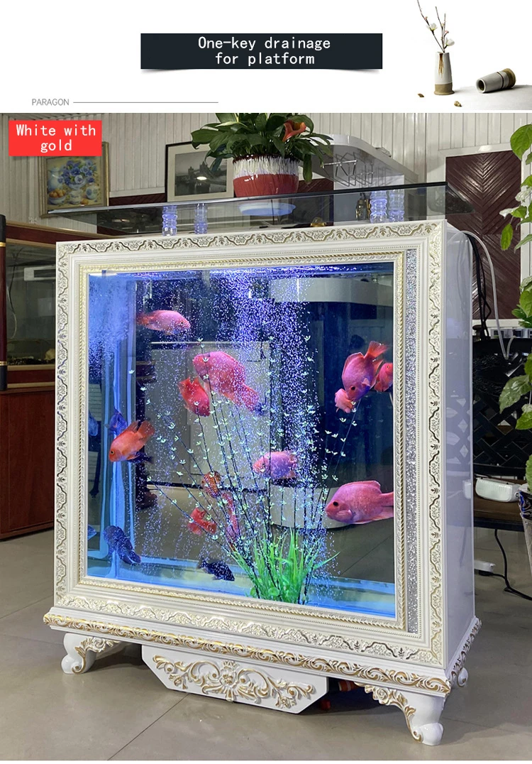 Aquarium Creative Glass Shoe Cabinet - Living Room Decor